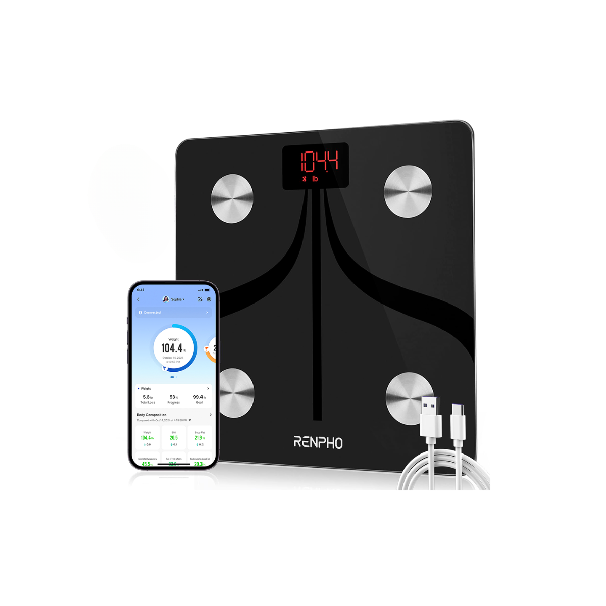 Elis 1 Smart Body Scale (USB Chargeable) – RENPHO US